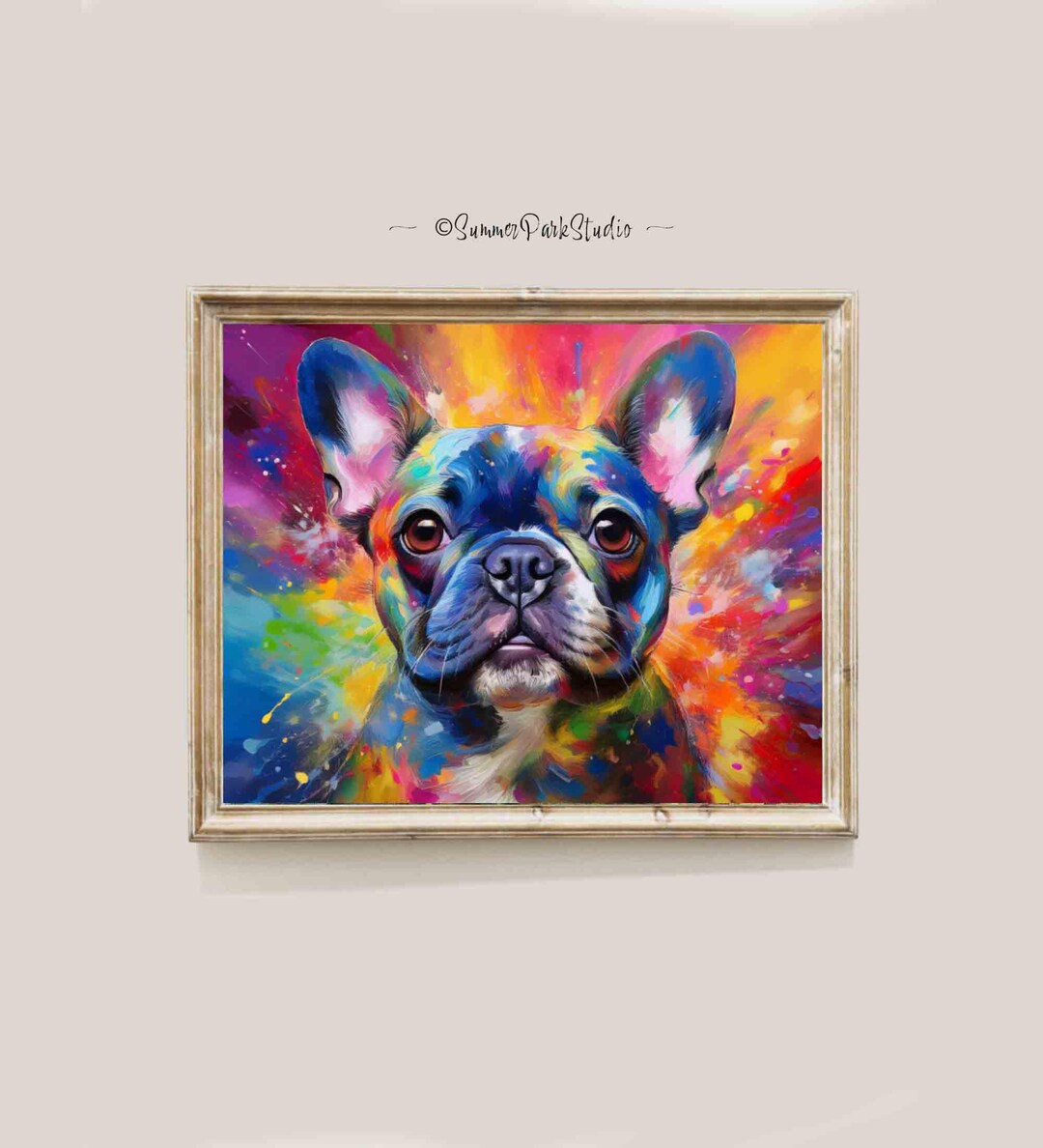 French Bulldog Art Frenchie Dog Print From Bulldog Painting Art Cute ...