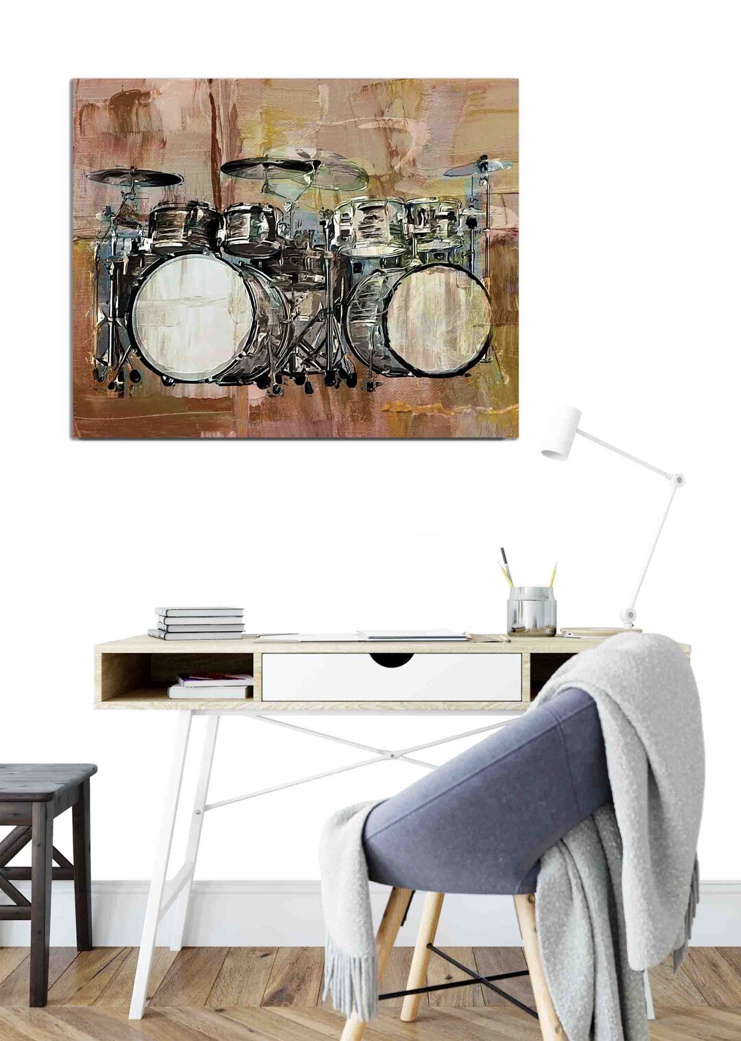 Drummer Gift Drums Wall Art Music Room Decor Drum Print - Etsy