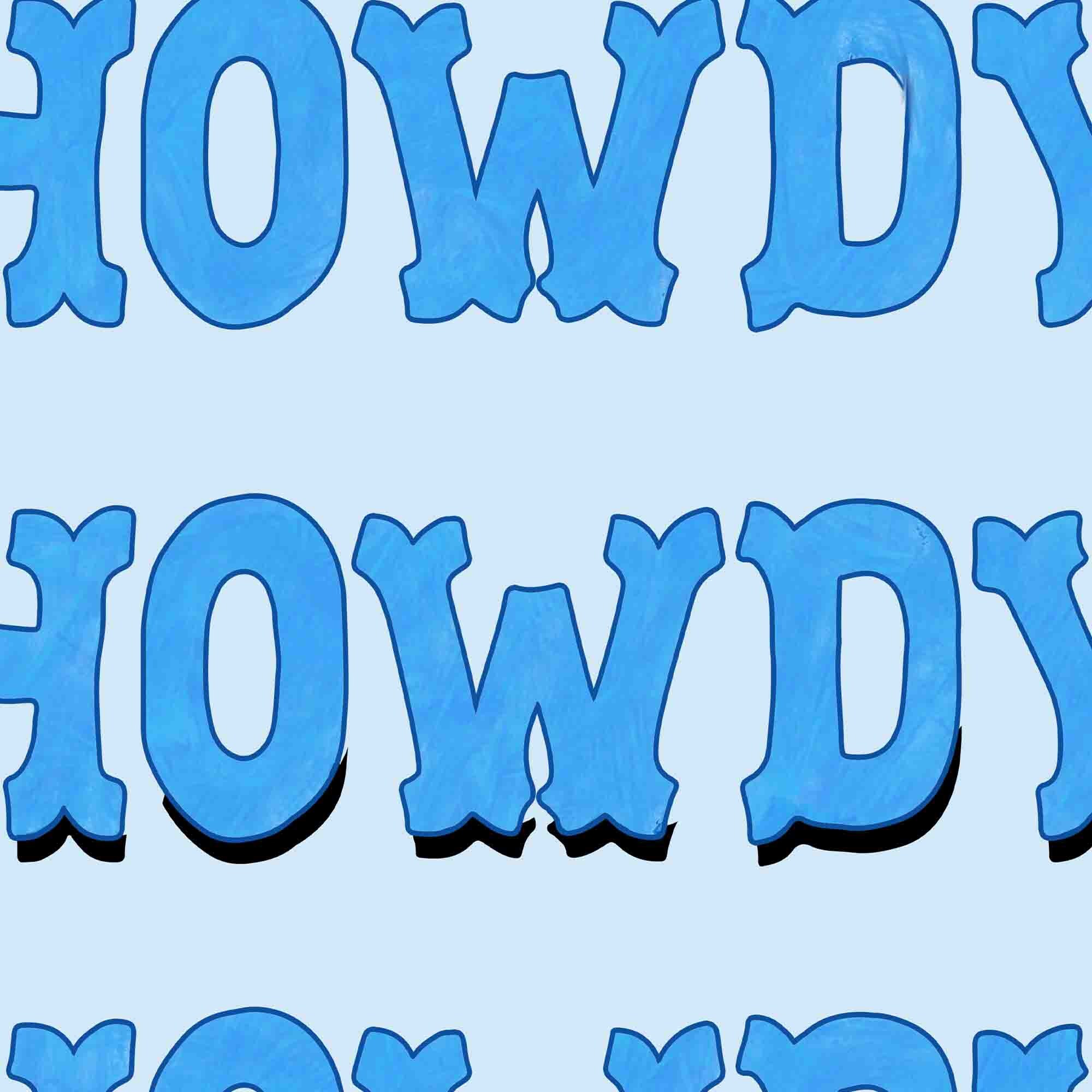 Howdy Preppy Western Print Rodeo Blue Coastal Preppy Western Decor ...