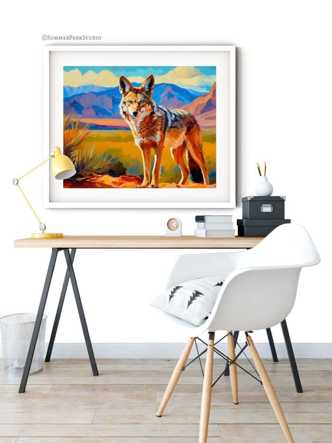 Desert Coyote Print: Southwest Wildlife Art, Canvas or Paper - Etsy
