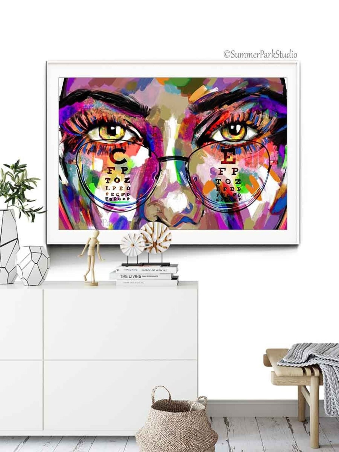 Optometry Wall Art for Optician Optometry Office Art Eyeglasses With ...