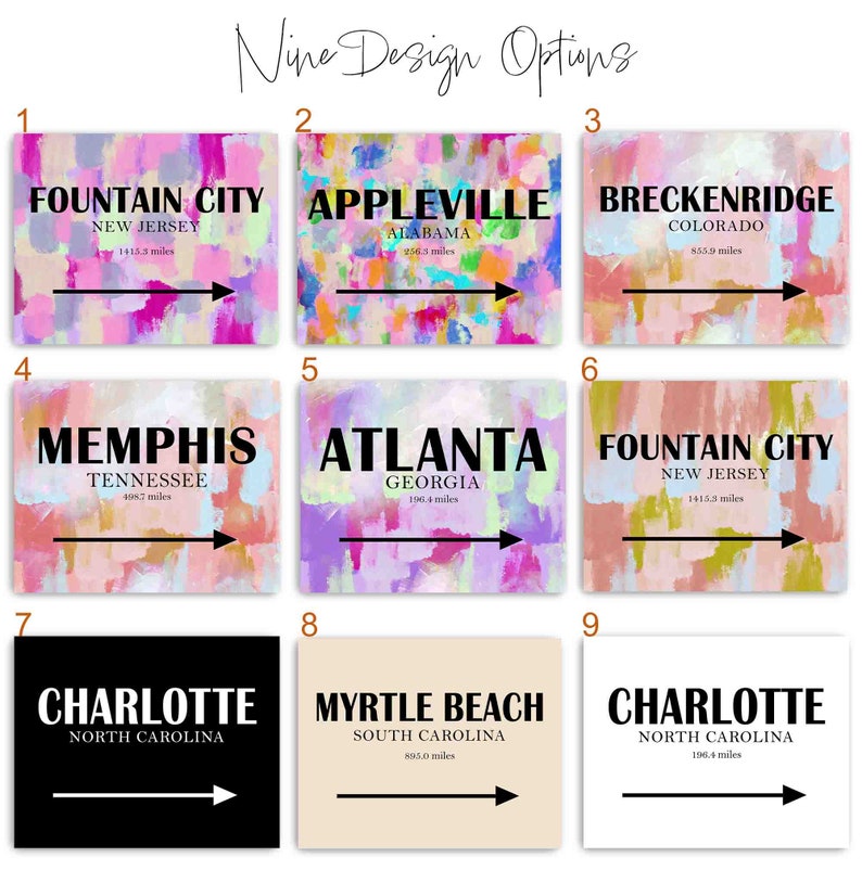 Custom Location Wall Art Printable Location Sign City State - Etsy