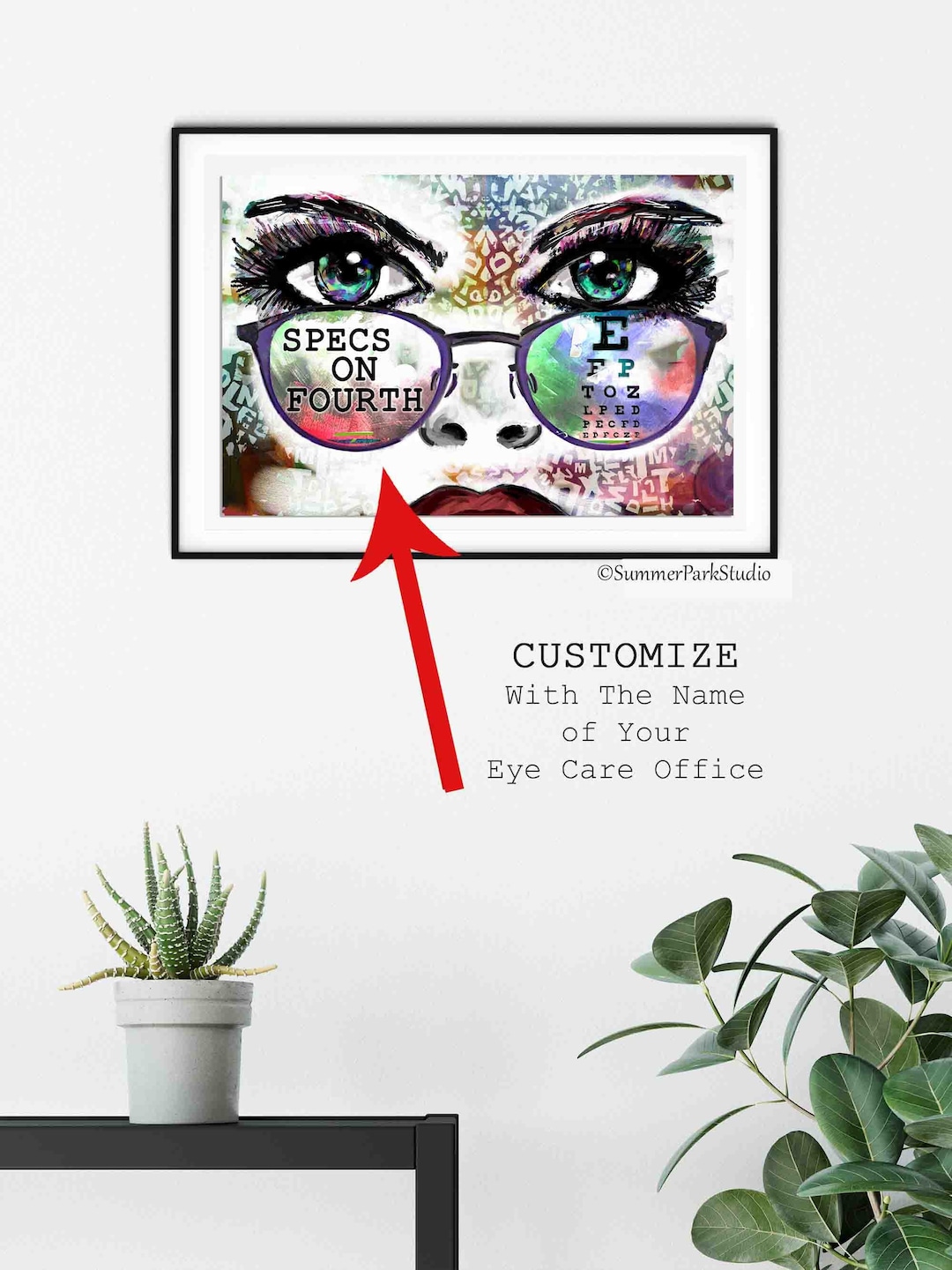 Custom Eye Chart Art: Optometrist Office Decor Eyeglasses Art - Etsy