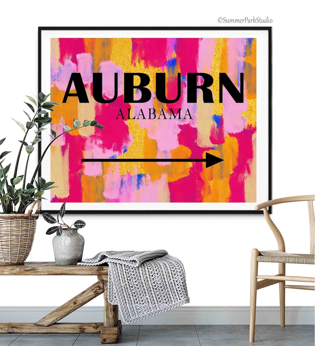 Custom Location Wall Art Printable Location Sign City State Preppy Dorm ...
