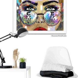 Eye Art, Optometrist, Optician, Eyeglasses, Wall Art, Eye Chart ...