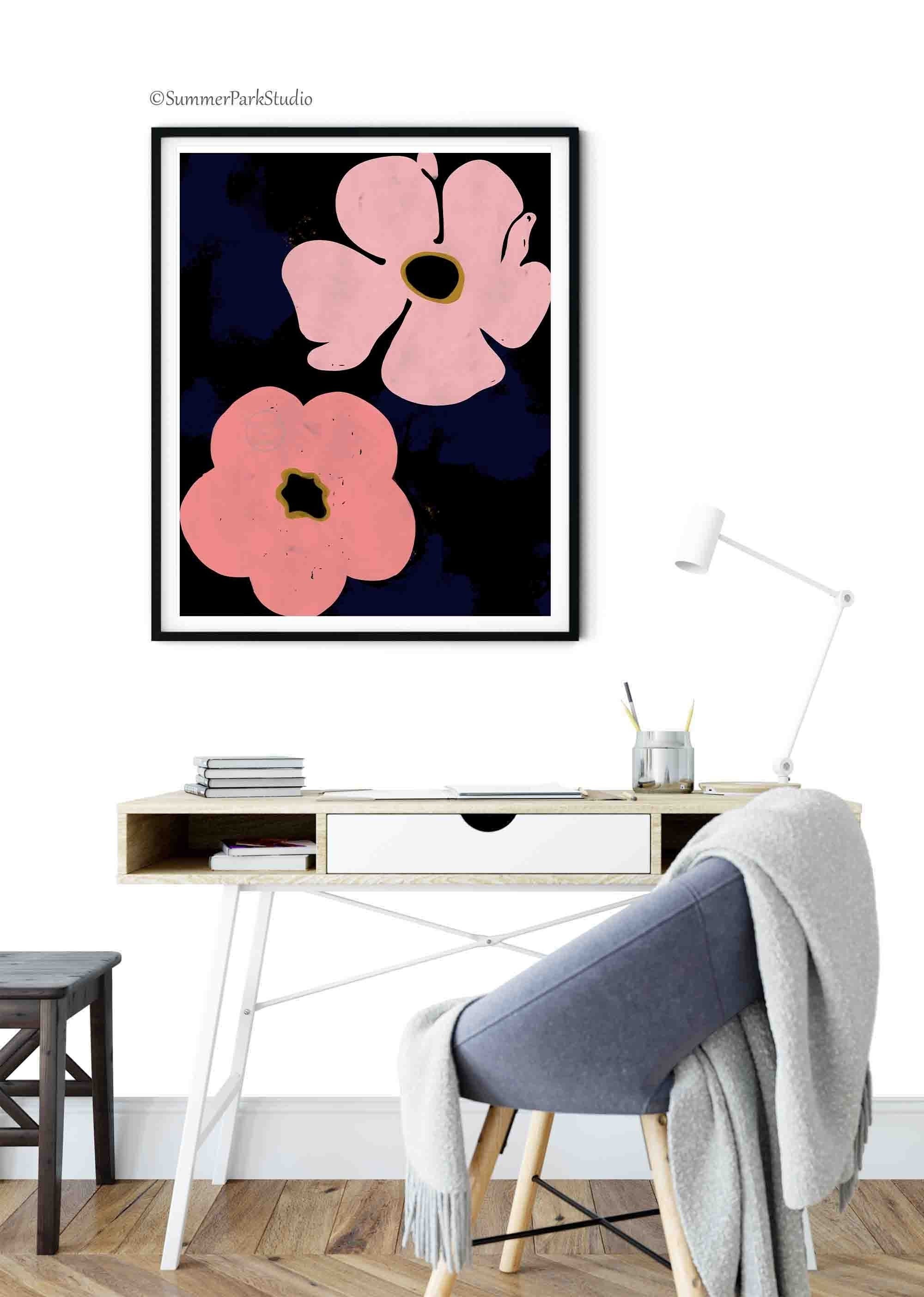 Black Blush Pink Poppies