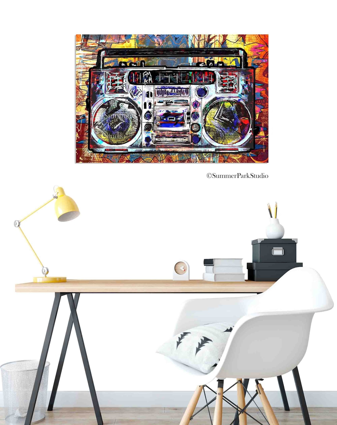 Boombox Wall Art, Graffiti Art, Music Prints, Paper or Ready to Hang ...