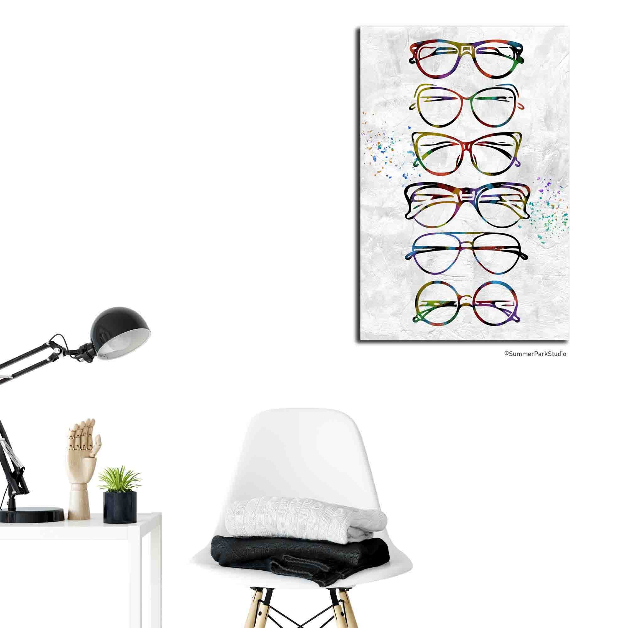 Eyeglass Frames Colorful Wall Art Optometry Office Wall - Etsy