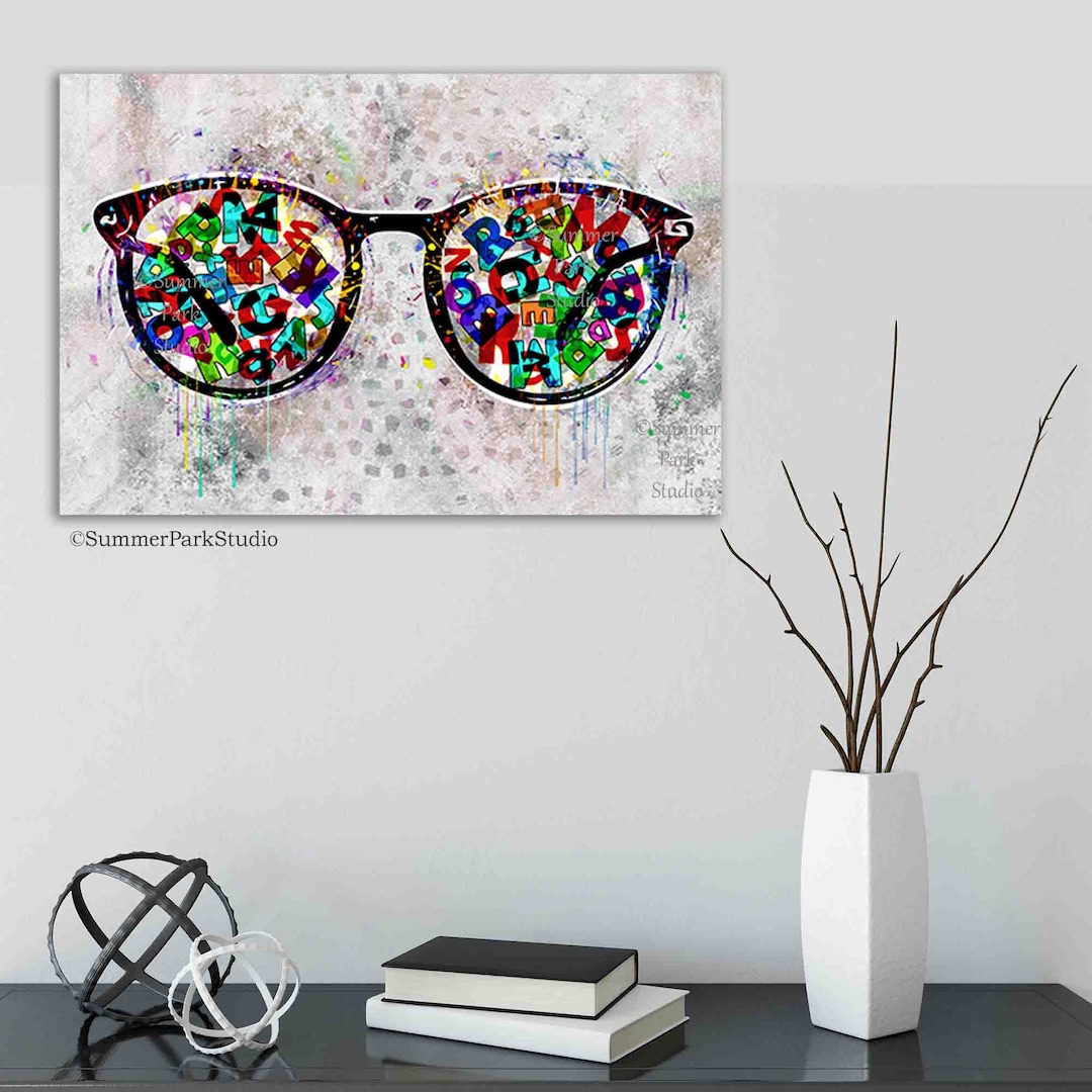 Eyeglasses Wall Art for Optometry Office Optician Print (paper or ...