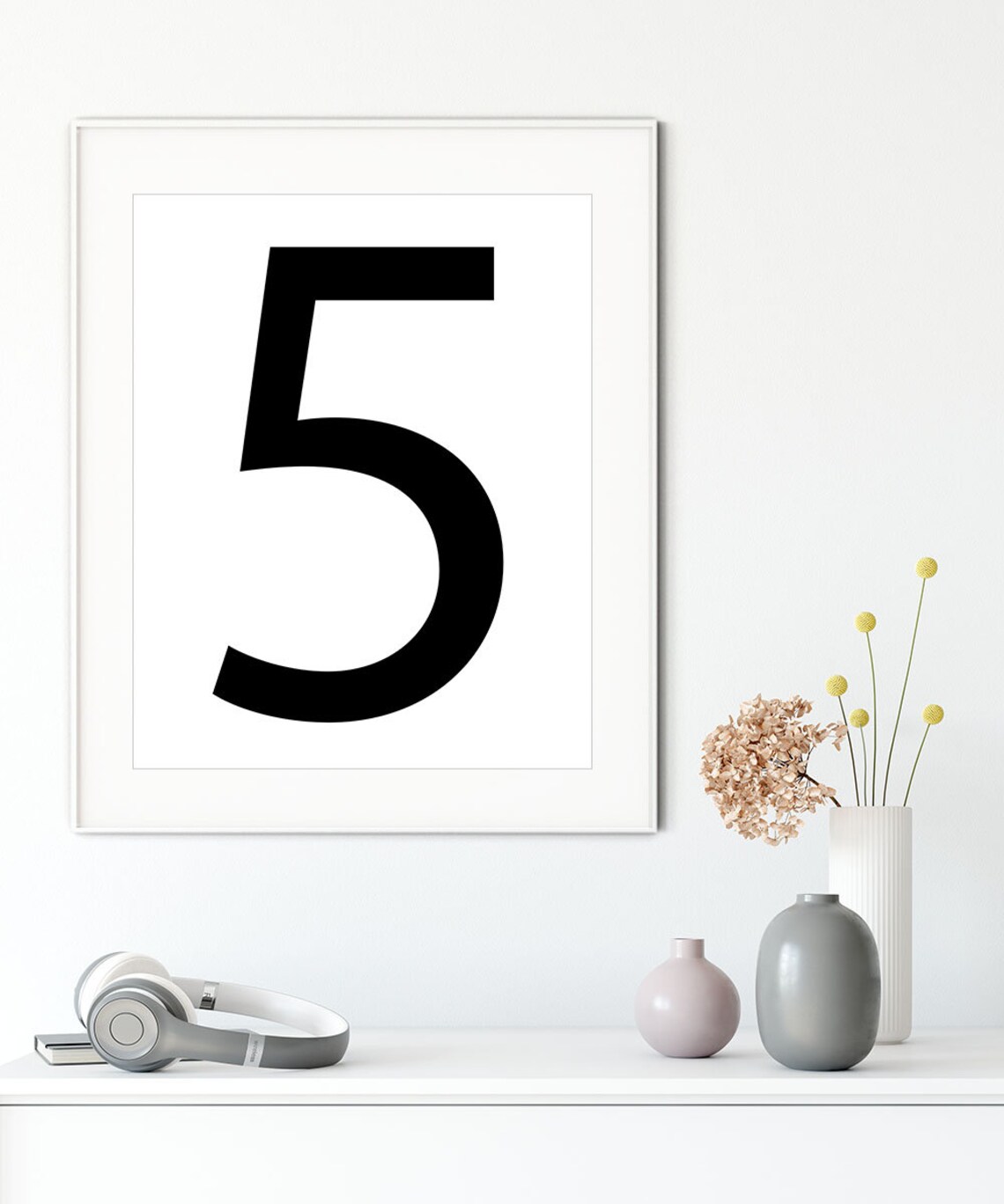 Number 5 Printable Numbers Sign Digital Download Number Five Printable ...