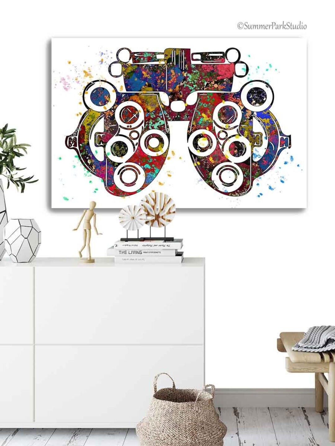 Phoropter Machine Wall Art Optometry Eye Center Art Eye Examination ...