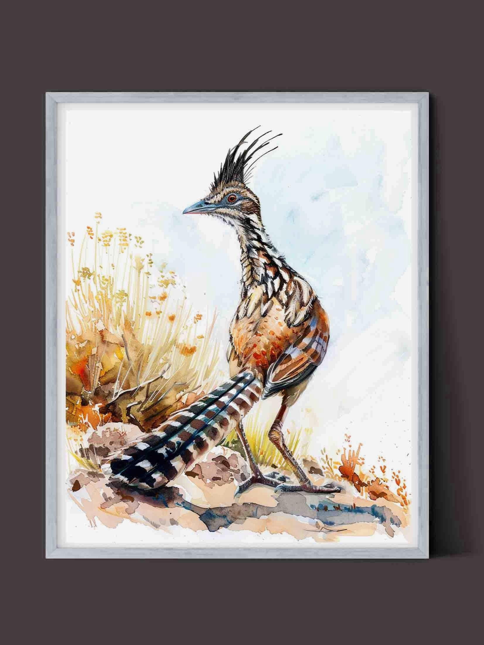 Roadrunner Art Print Desert Wildlife Southwest Decor - Etsy