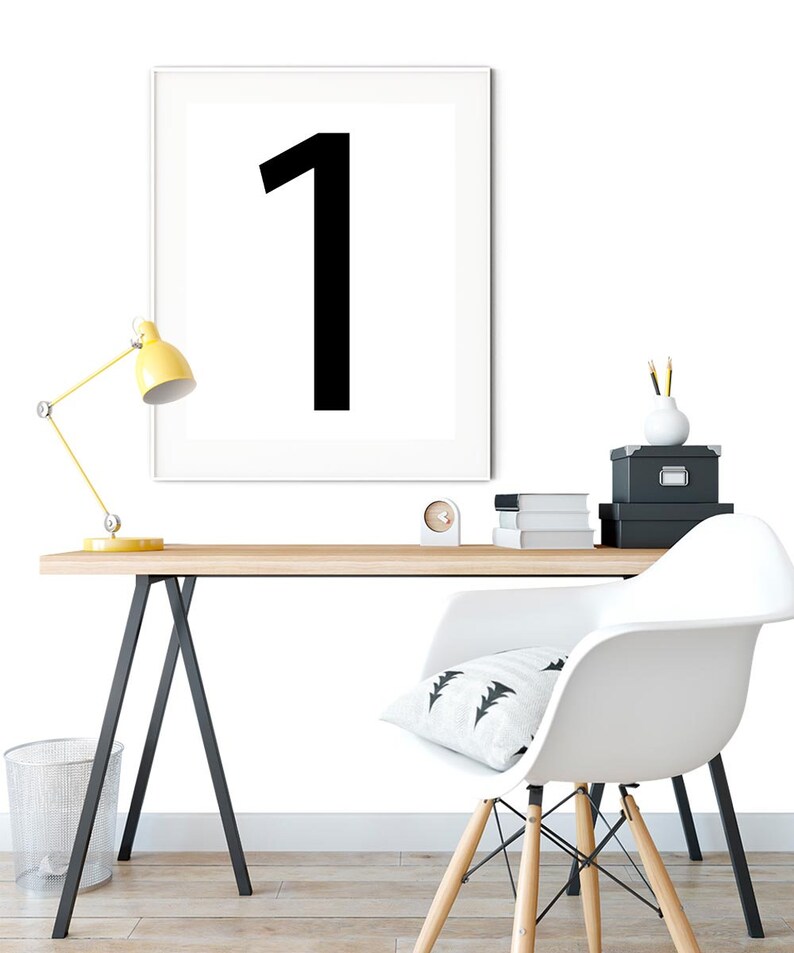 The Number 1 Printable Number Sign Digital Download Number One ...