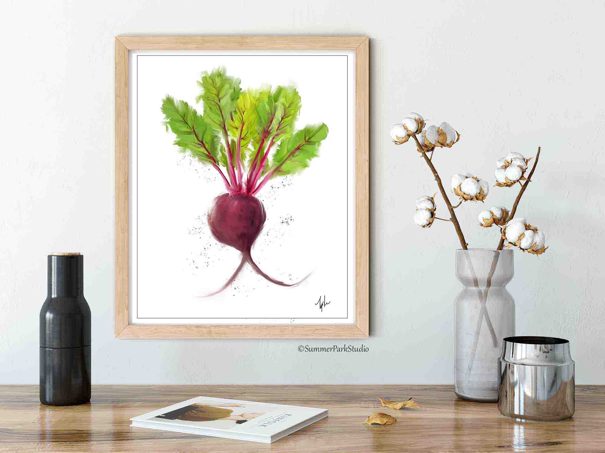 Beet Vegetable Print Kitchen Wall Art Paper Prints or Ready - Etsy