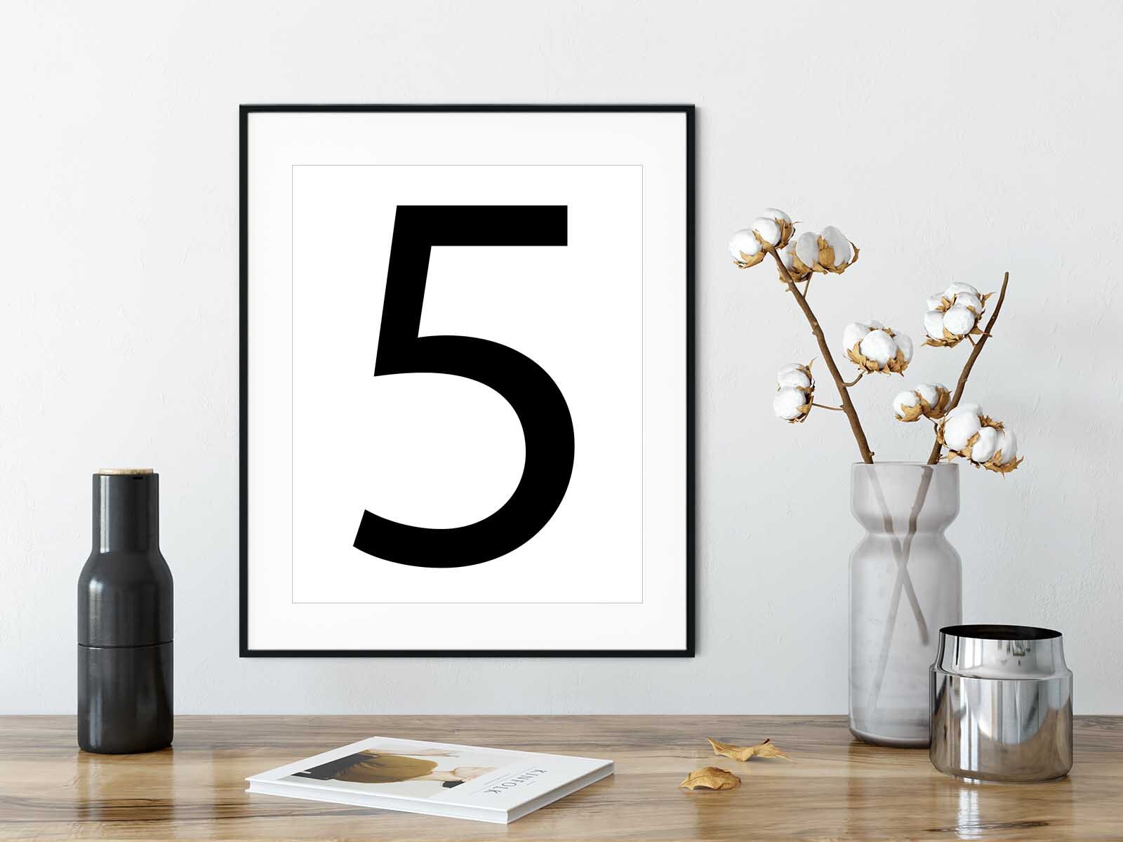Number 5 Printable Numbers Sign Digital Download Number Five Printable ...