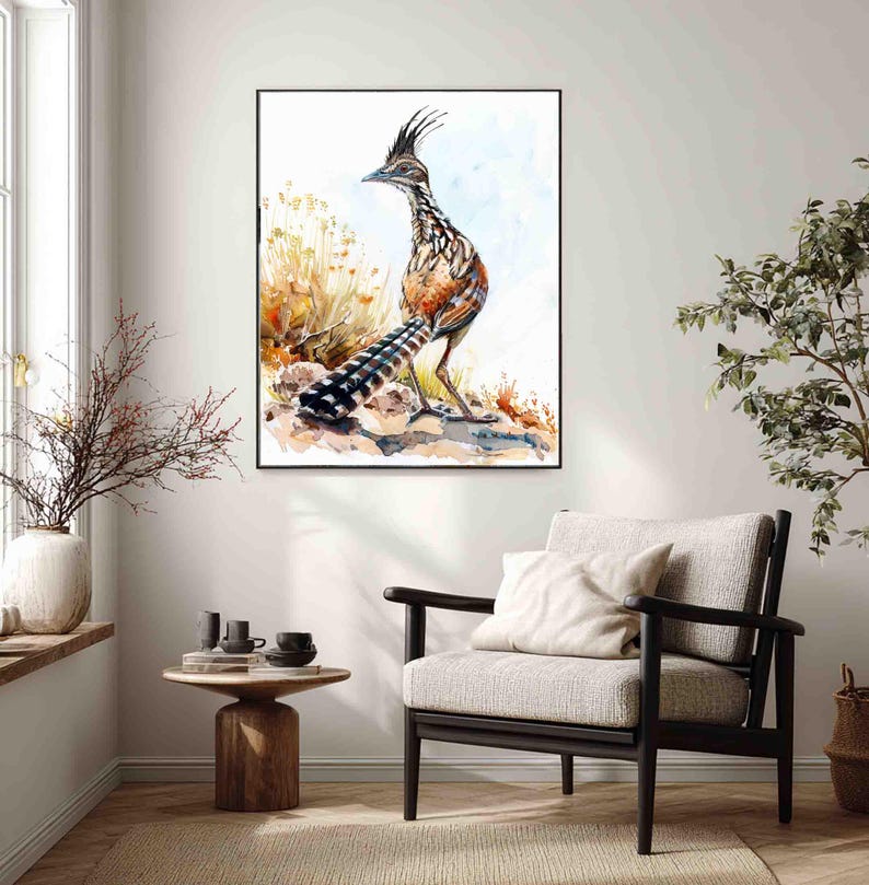 Roadrunner Art Print Desert Wildlife Southwest Decor - Etsy