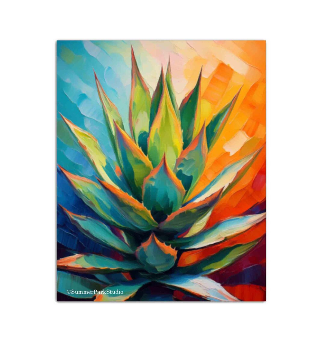 Cactus Wall Art Southwest Desert Scene Print Southwest Decor Desert ...
