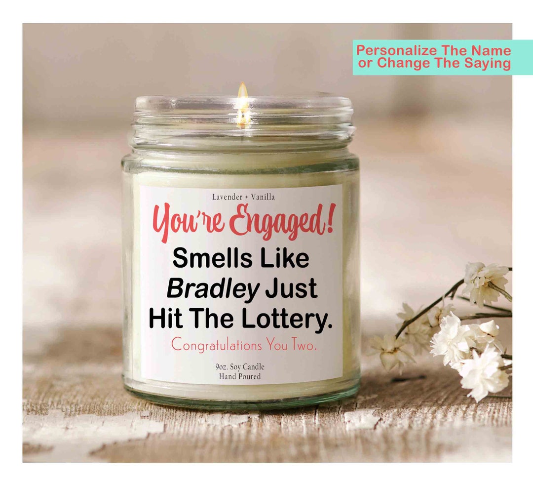 Engagement Gift Candle Custom Saying Personalized Candle With Message ...