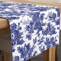 French Table Runner Toile Ruffle Custom - Wedding Farmhouse Decor ...