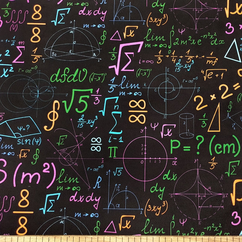 Math Fabric - Etsy