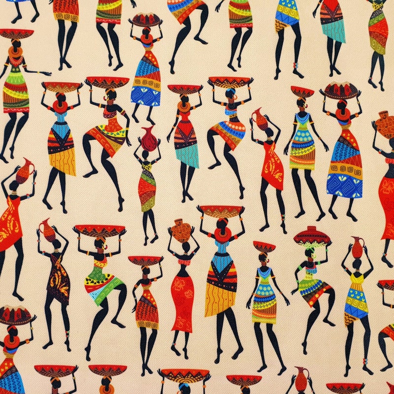 Afro Woman Fabric - Etsy