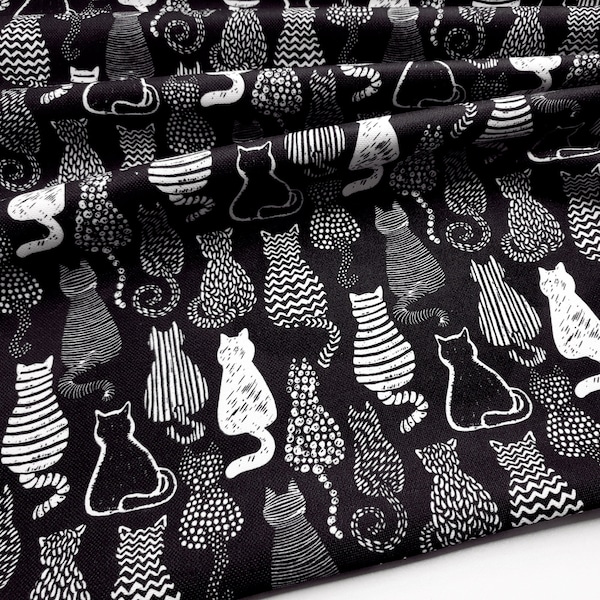 Cat Print Fabric - Etsy