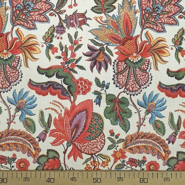 Retro Floral Fabric - Etsy