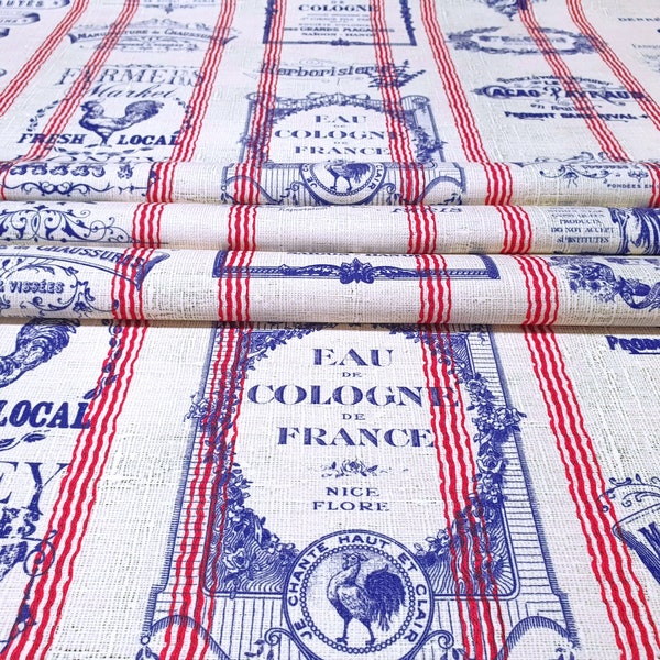 French Script Upholstery Fabric - Etsy