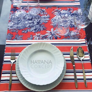 Living Coral Toile De Jouy Fabric: French Art Nouveau Upholstery - Etsy