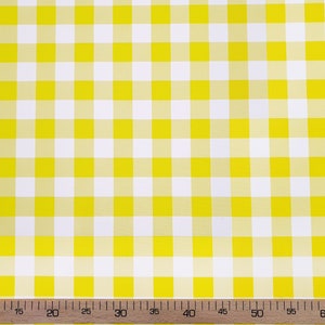 Yellow Gingham Fabric: Plaid Check Print, Home Decor Fabric - Etsy