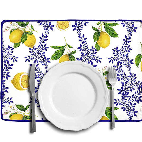 Lemon Placemats Set of 4 - Etsy
