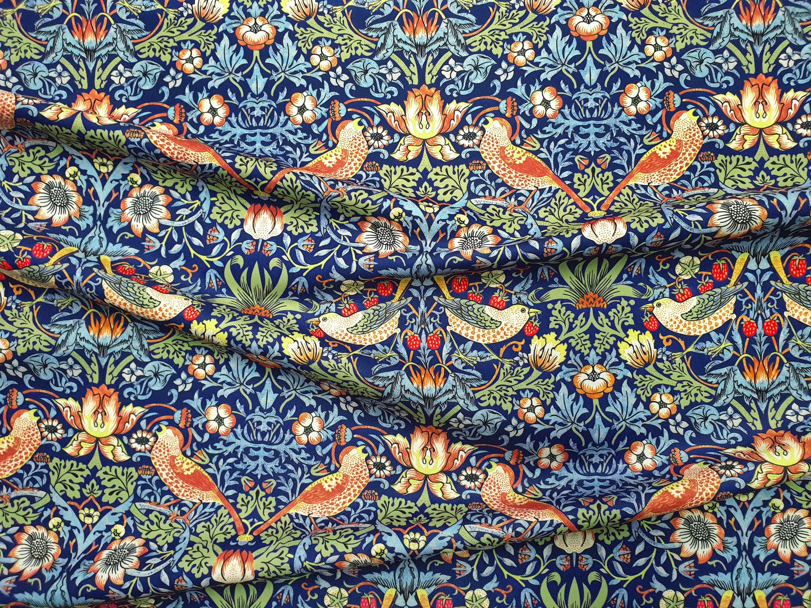 William Morris Upholstery Fabric by the Yard Strawberry Thief Print ... William Morris Upholstery Fabric by the Yard Strawberry Thief Print ...