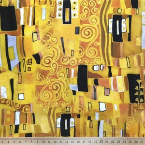 Gustav Klimt Geometric Fabric: Upholstery & Home Decor Fabric by the ...