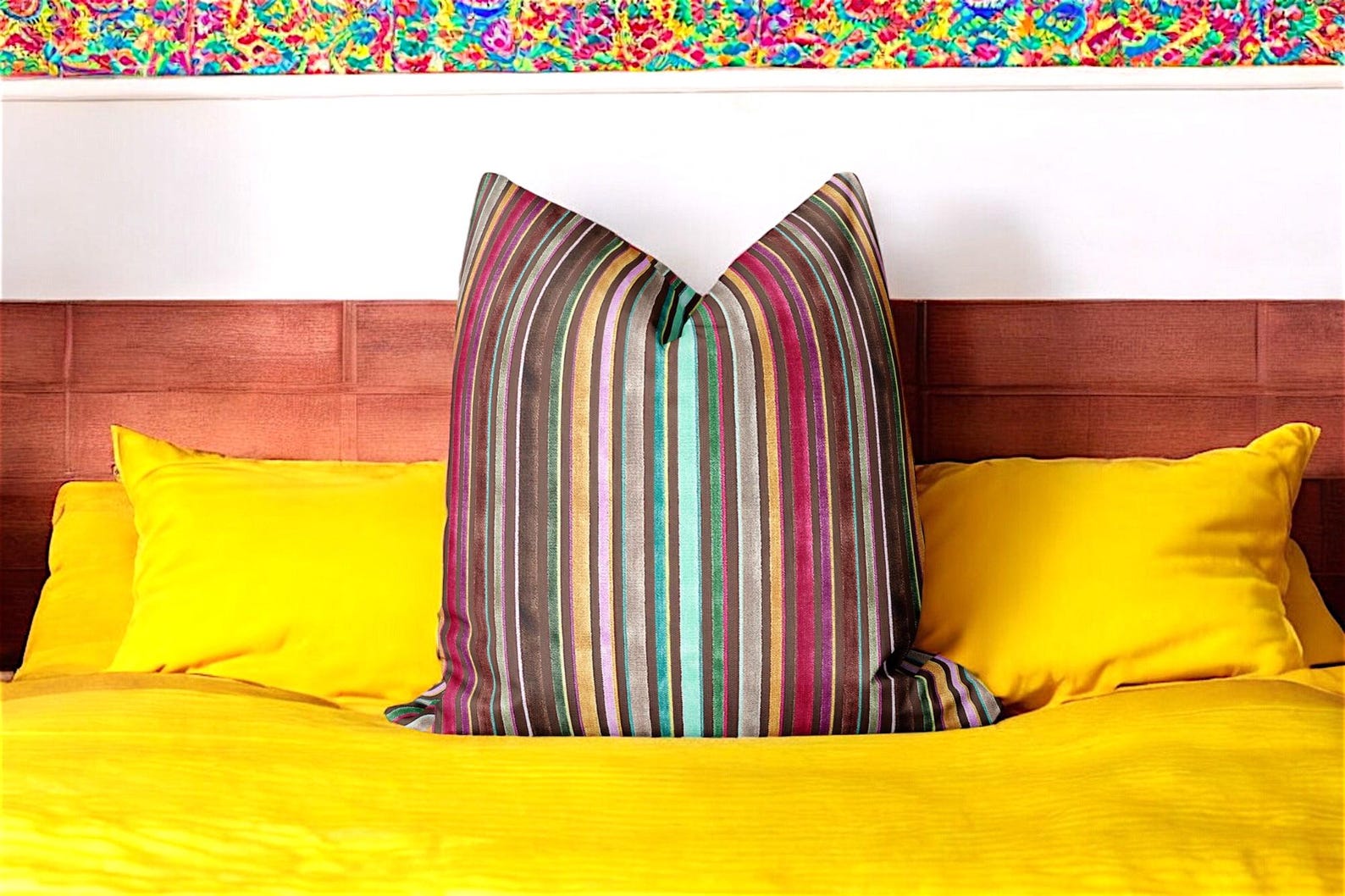 Colorful Boho Pillow Cases, Multicolor Throw Pillows With Various Sizes ...