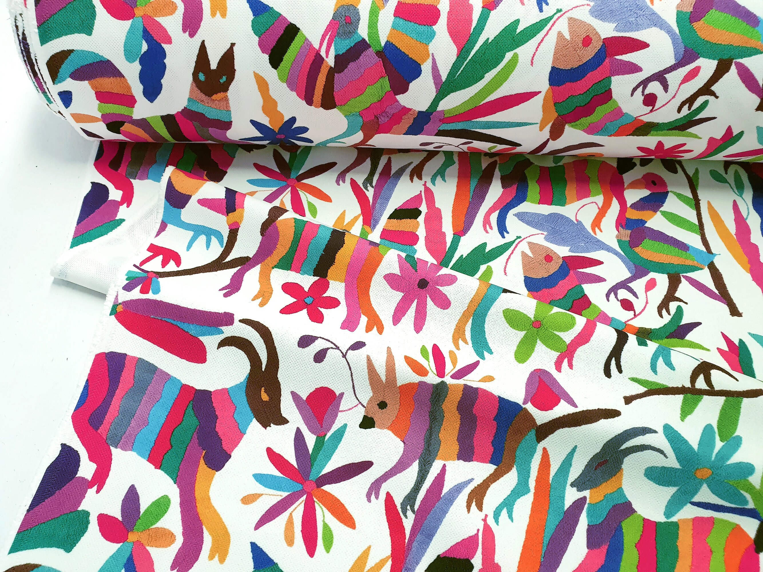Otomi Upholstery Fabric by the Yard: Mexican Animals Print ...