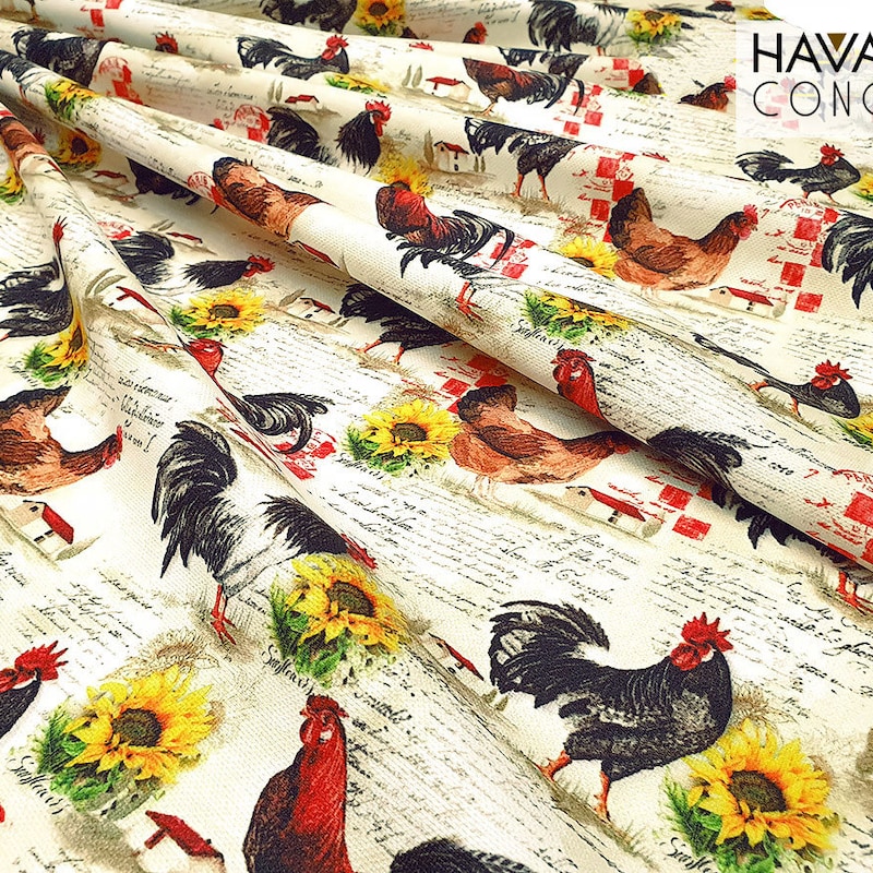 Chicken Fabric - Etsy