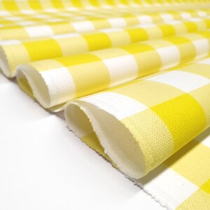 Yellow Gingham Fabric: Plaid Check Print, Home Decor Fabric - Etsy