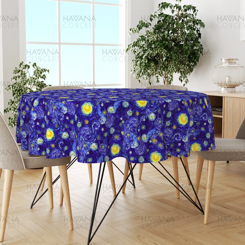 Van Gogh Starry Night Tablecloth Impressionist Home Decor - Etsy