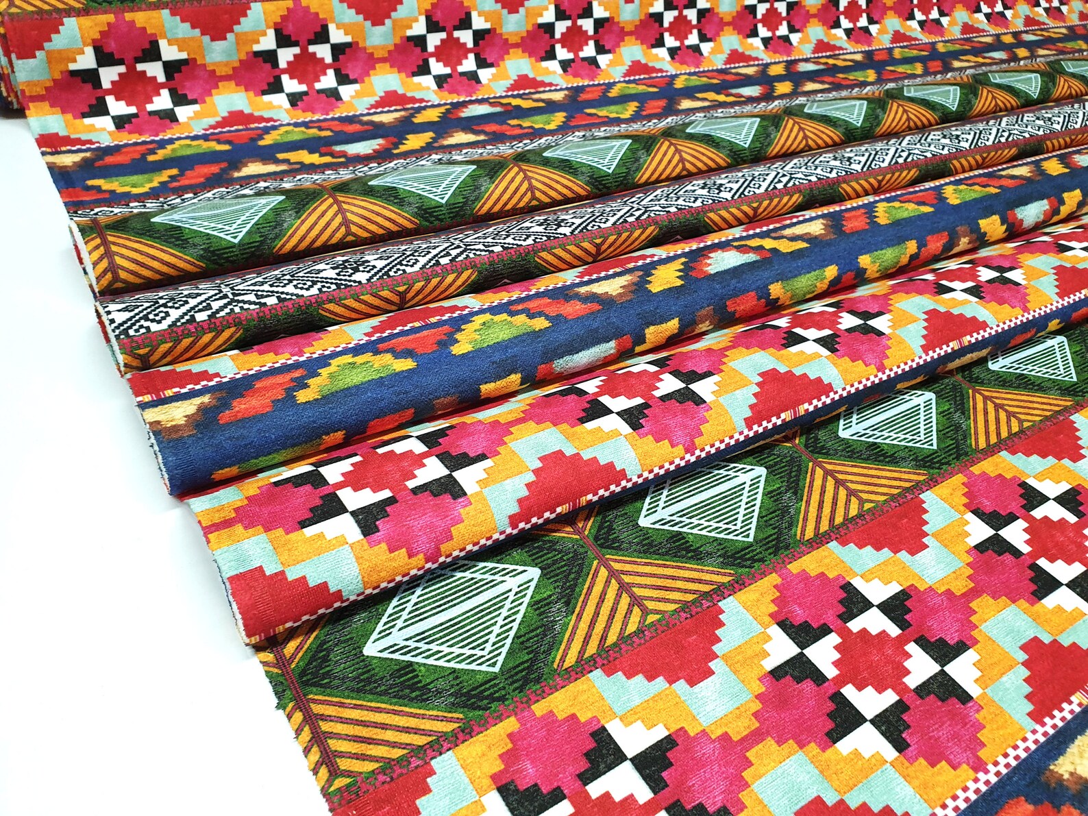 Colorful Aztec Print Upholstery Fabric by the Meter. Print | Etsy