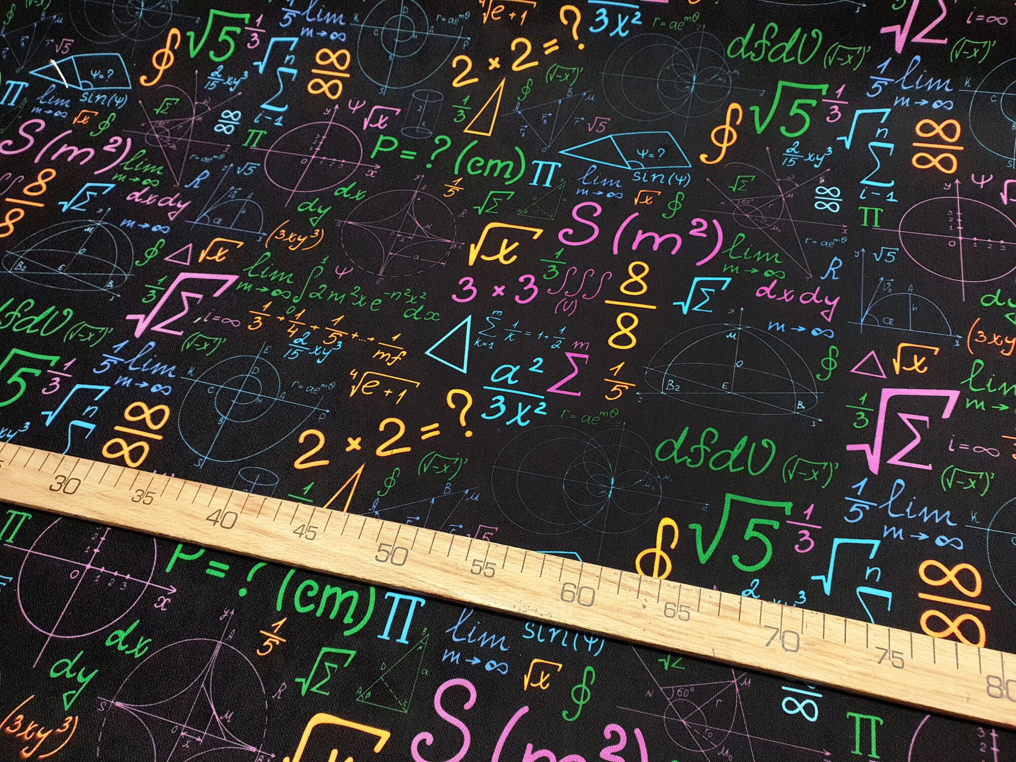 Math Symbols Fabric: Numbers & Formulas Print for Home Decor - Etsy
