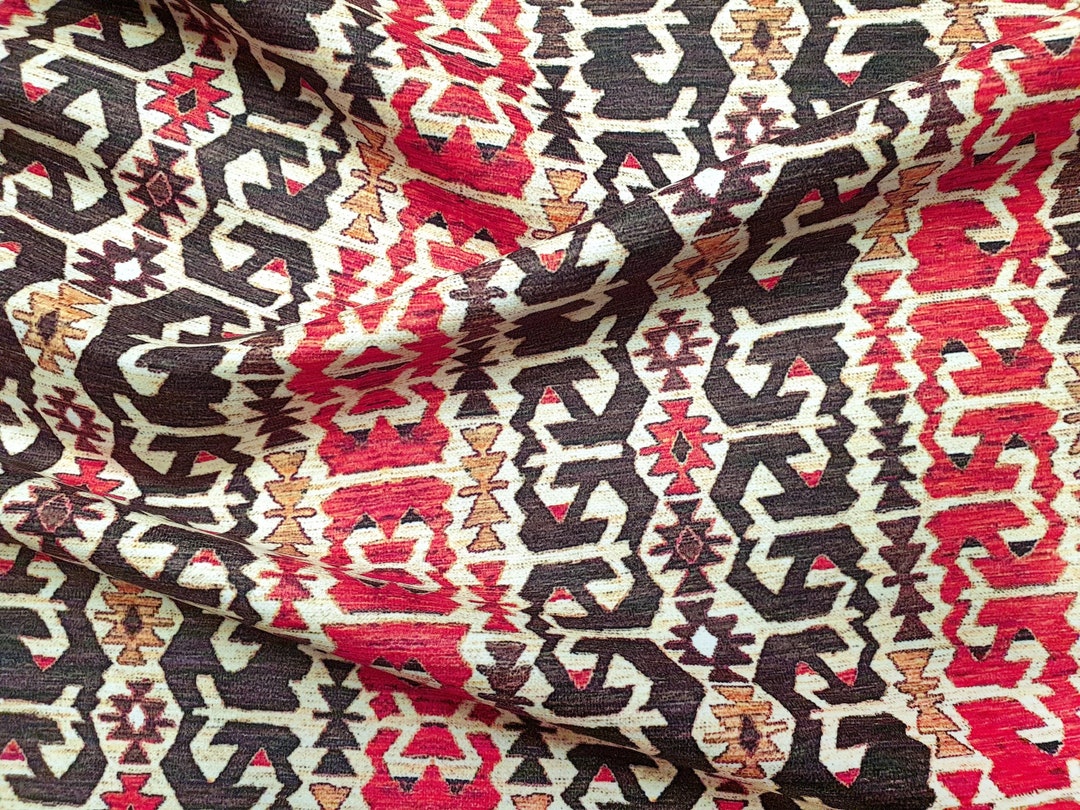 Tribal Aztec Print Fabric: Southwestern Bohemian Decor - Etsy