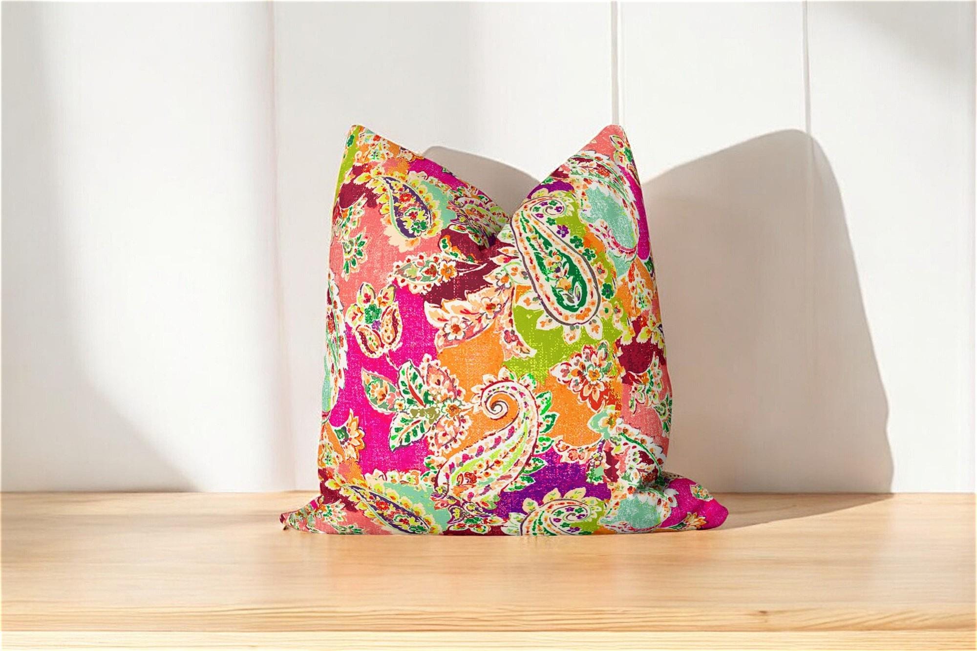 Colorful Boho Pillow Cases, Multicolor Throw Pillows With Various Sizes ...