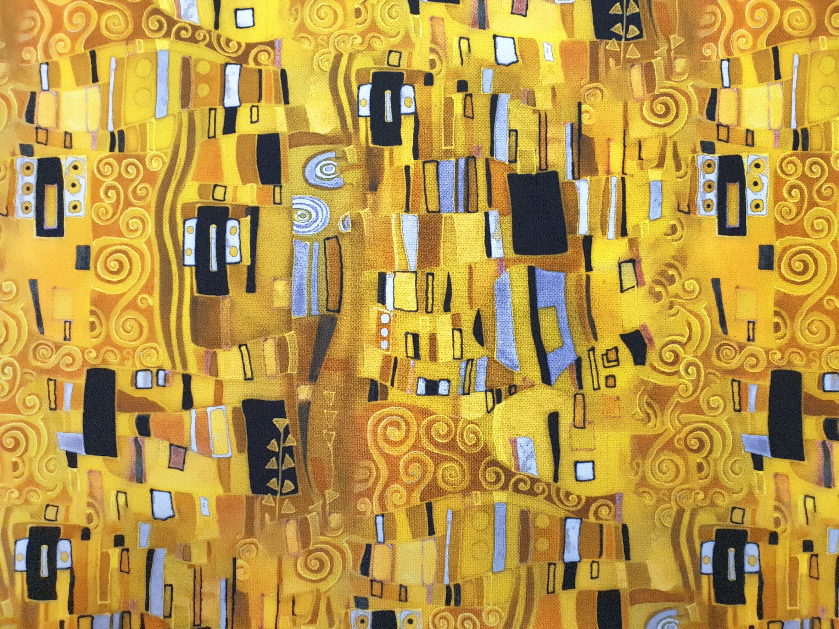 Gustav Klimt Fabric Geometric Print Upholstery Fabric by the - Etsy