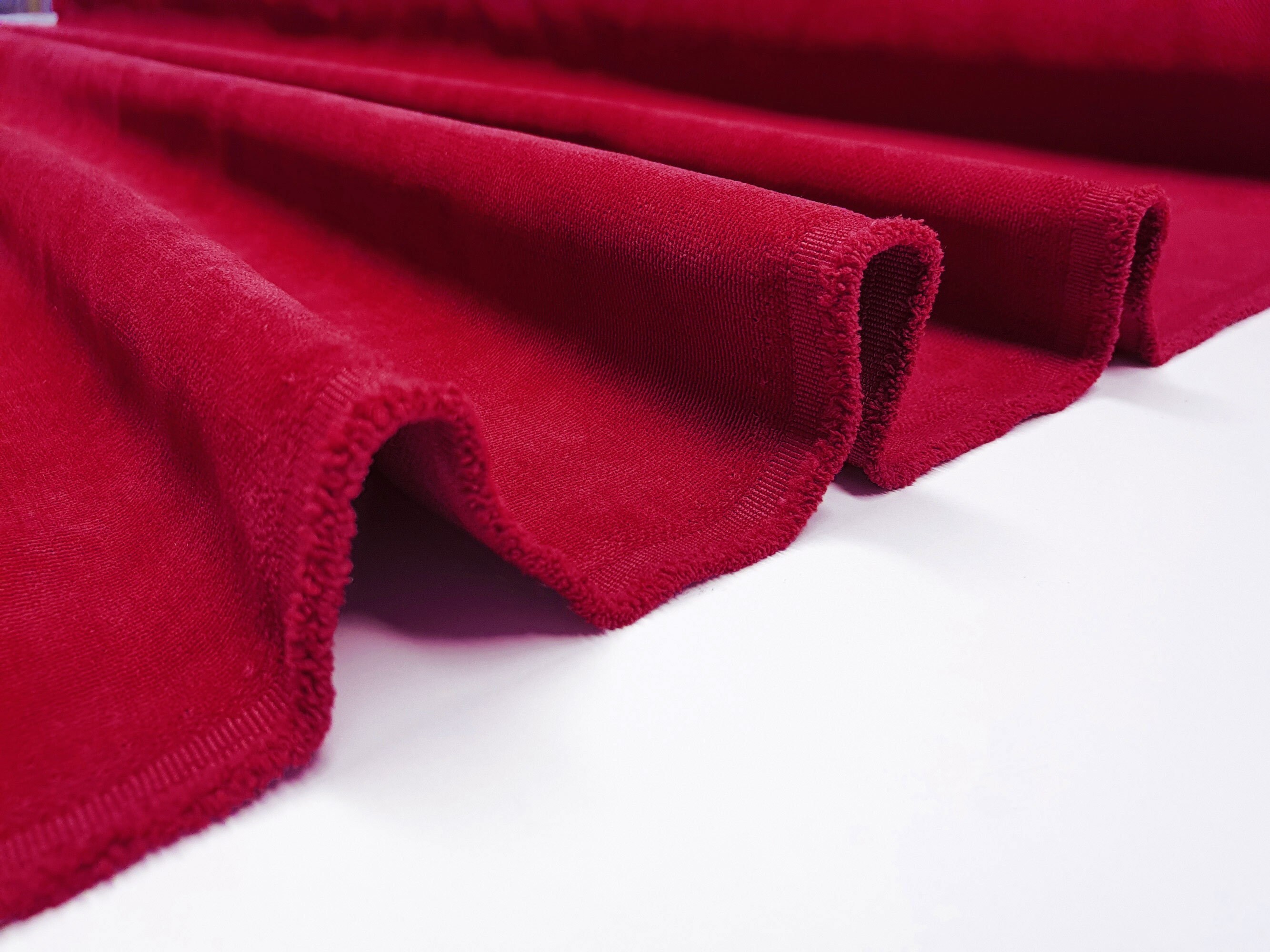 Red Upholstery Fabric: 55" Wide Solid Microfibre, Multipurpose Use - by ...