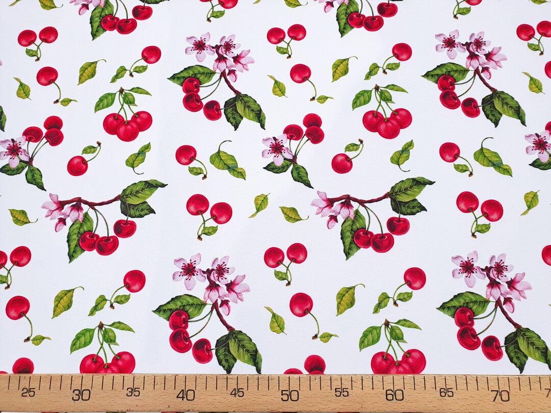 Cherry Print Fabric: Home Decor Upholstery Fabric by the Yard - Etsy