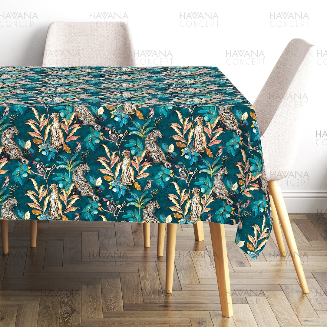 Cheetah Leopard Print Tablecloth: African Safari Dining Decor - Etsy