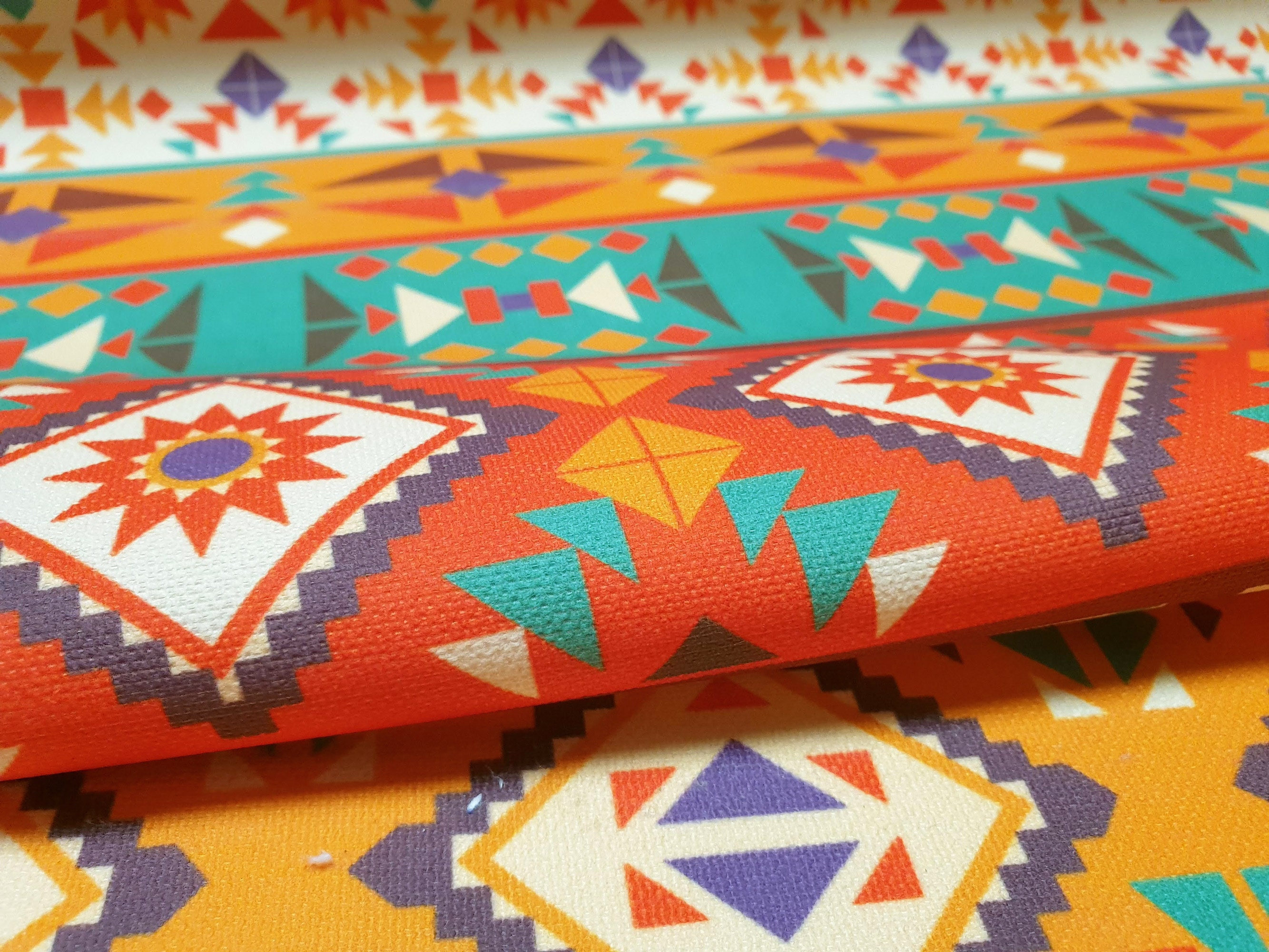 Tribal Native Aztec Print Fabric by the Yard Boho - Etsy