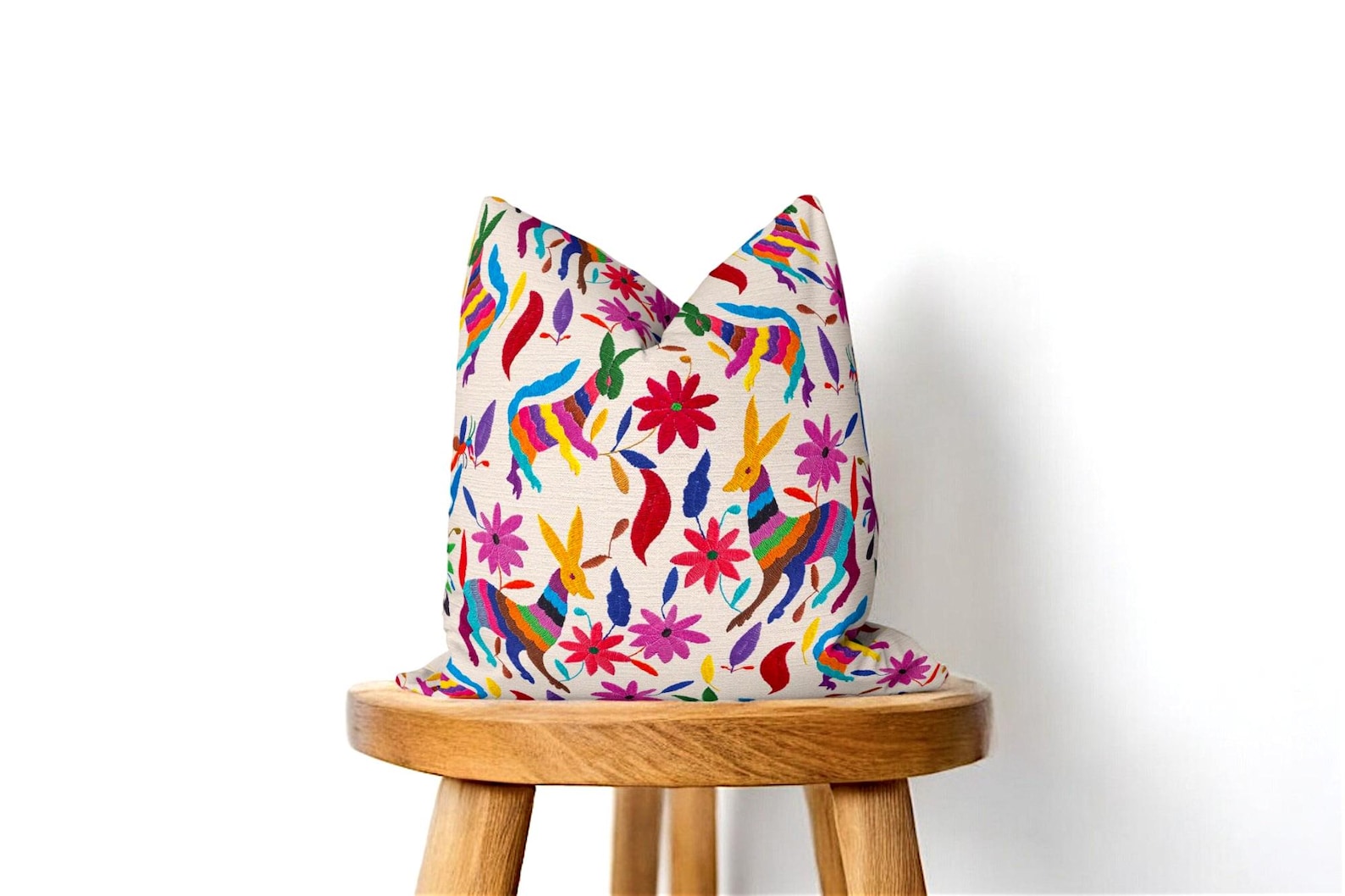 Colorful Boho Pillow Cases, Multicolor Throw Pillows With Various Sizes ...