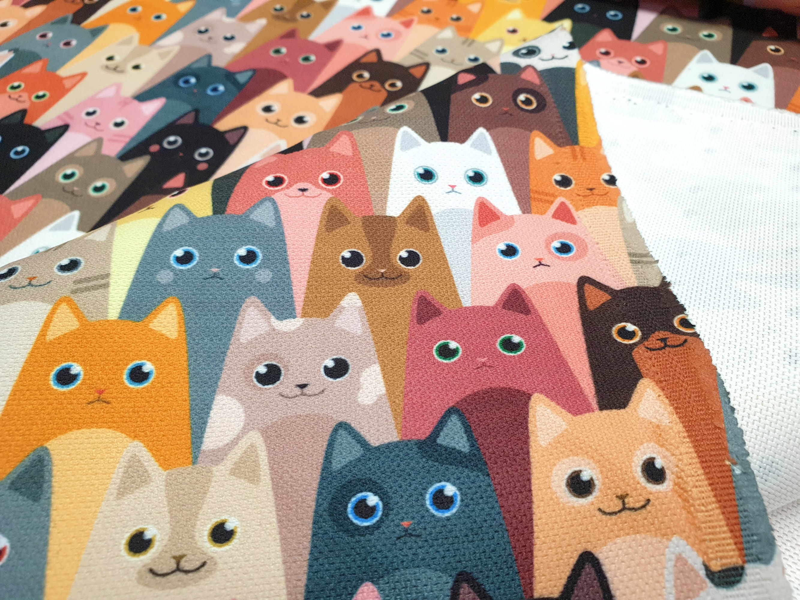 Cat Print Fabric