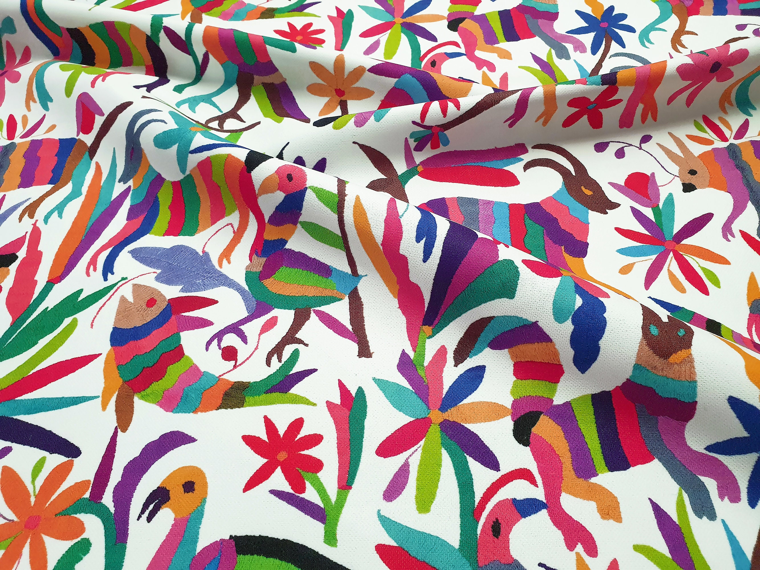 Otomi Upholstery Fabric by the Yard: Mexican Animals Print ...